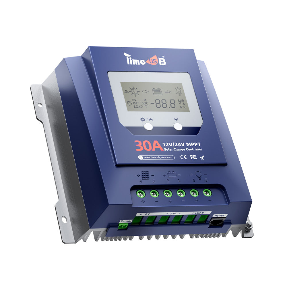 Timeusb 12/24V 30A MPPT Solar Charge Controller